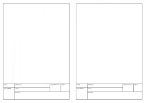 A5 technical drawing layout with title block | printablemaker.com